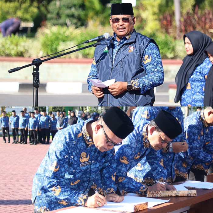 Kepala Dinas Sosial Aceh Teken Ikrar Netralitas Pilkada 2024 di Apel yang Dipimpin Pj Gubernur ...