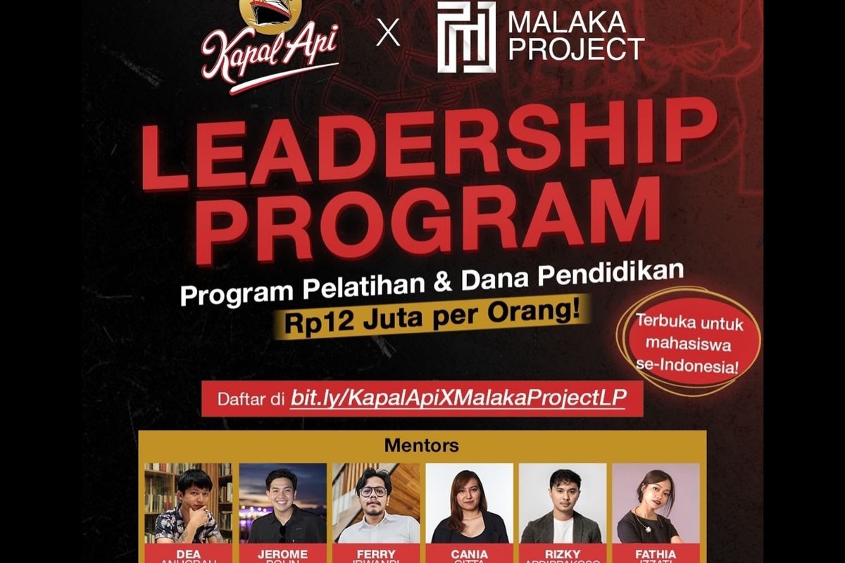 Kapal Api dan Malaka Project Buka Leadership Program, Beasiswa Rp 12 ...